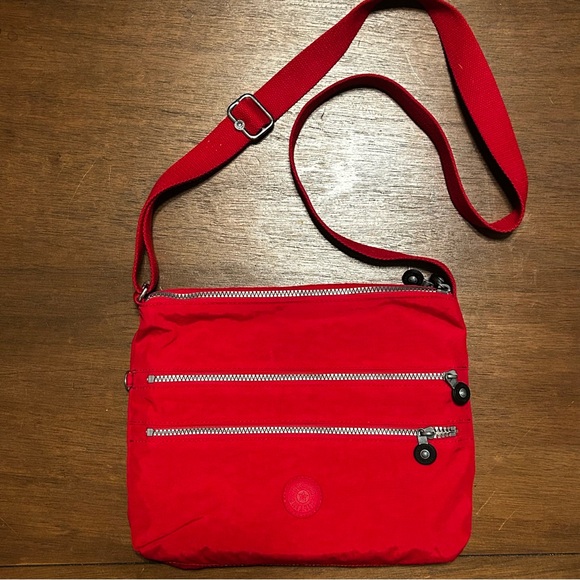 Kipling | Bags | Kipling Alvar Red Nylon Crossbody Bag | Poshmark